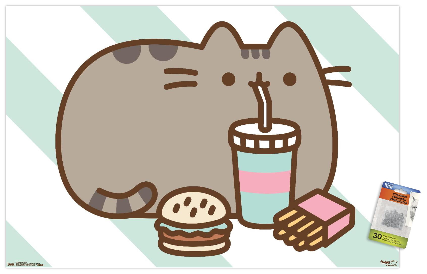 Pusheen - Food Wall Poster with Push Pins, 22.375" x 34" - Walmart.com