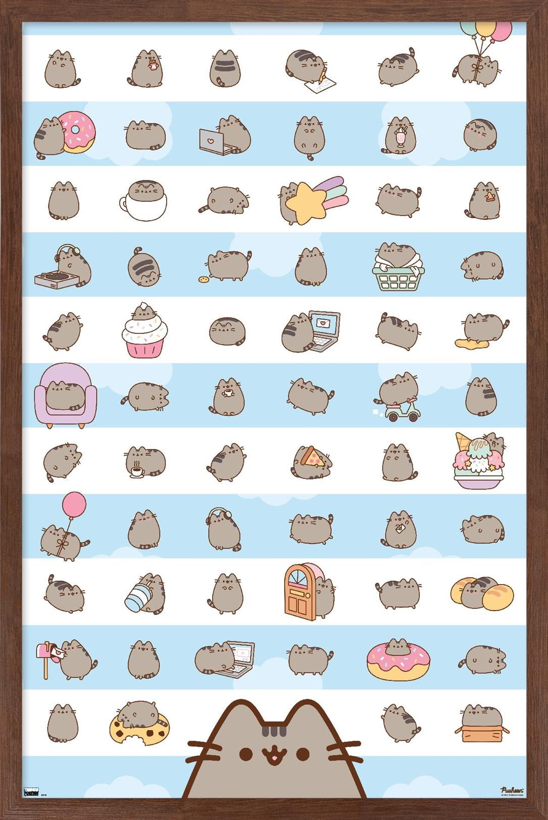Pusheen - Grid Wall Poster, 14.725" x 22.375" Framed - Walmart.com