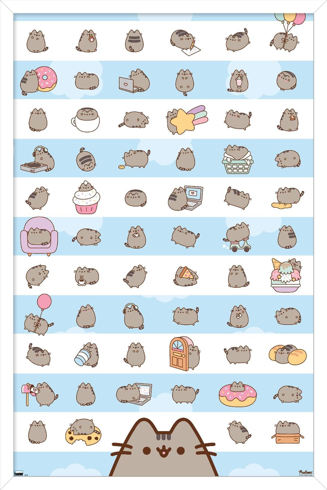 Pusheen - Grid Wall Poster, 22.375" x 34" Framed - Walmart.com