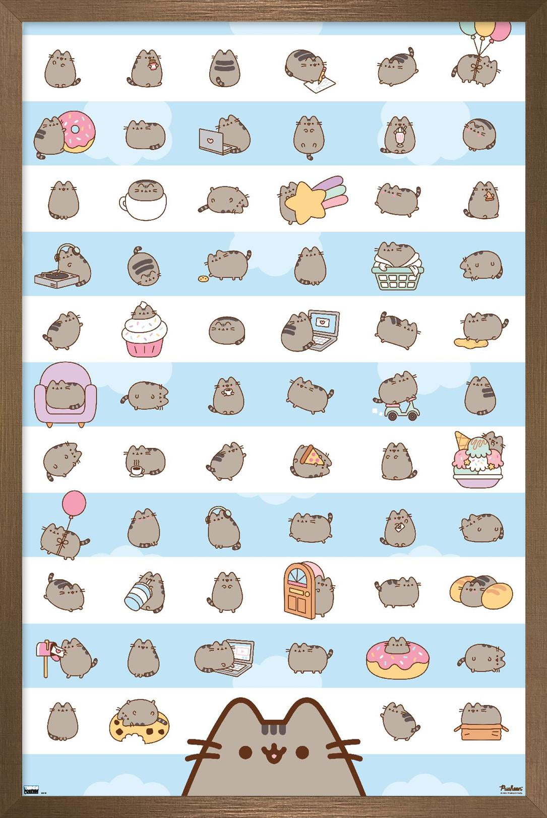 Pusheen - Grid Wall Poster, 22.375" x 34" Framed - Walmart.com