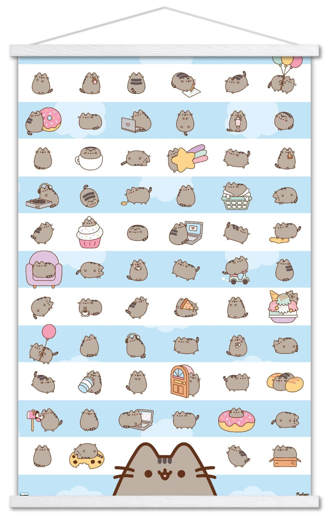 Pusheen - Grid Wall Poster with Magnetic Frame, 22.375" x 34" - Walmart.com