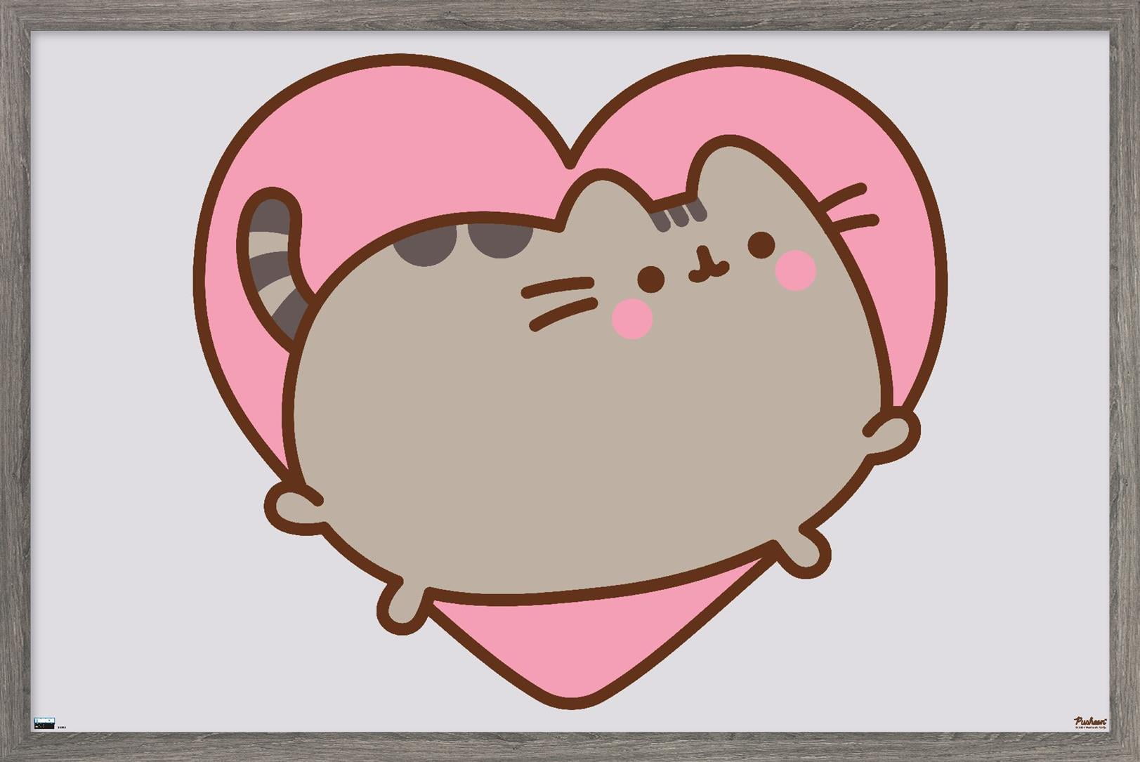 Pusheen - Heart Wall Poster, 14.725" x 22.375" Framed - Walmart.com