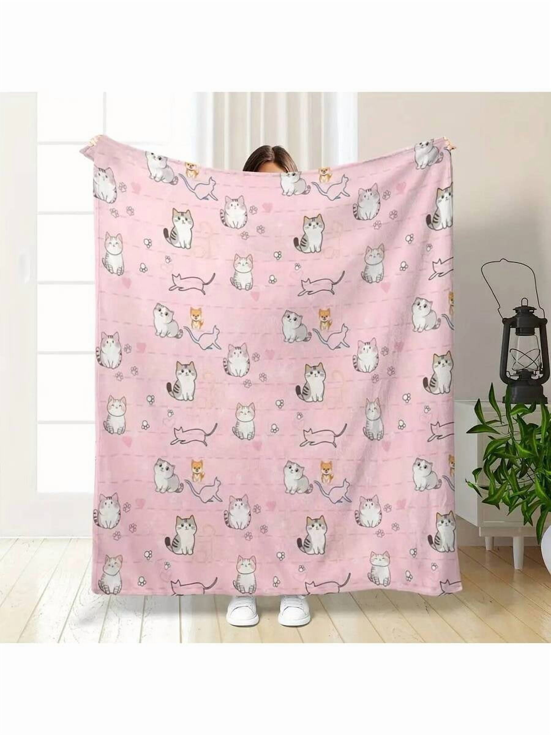 Pusheen Plush Blanket - Soft All-Season Throw with Playful & Heart ...