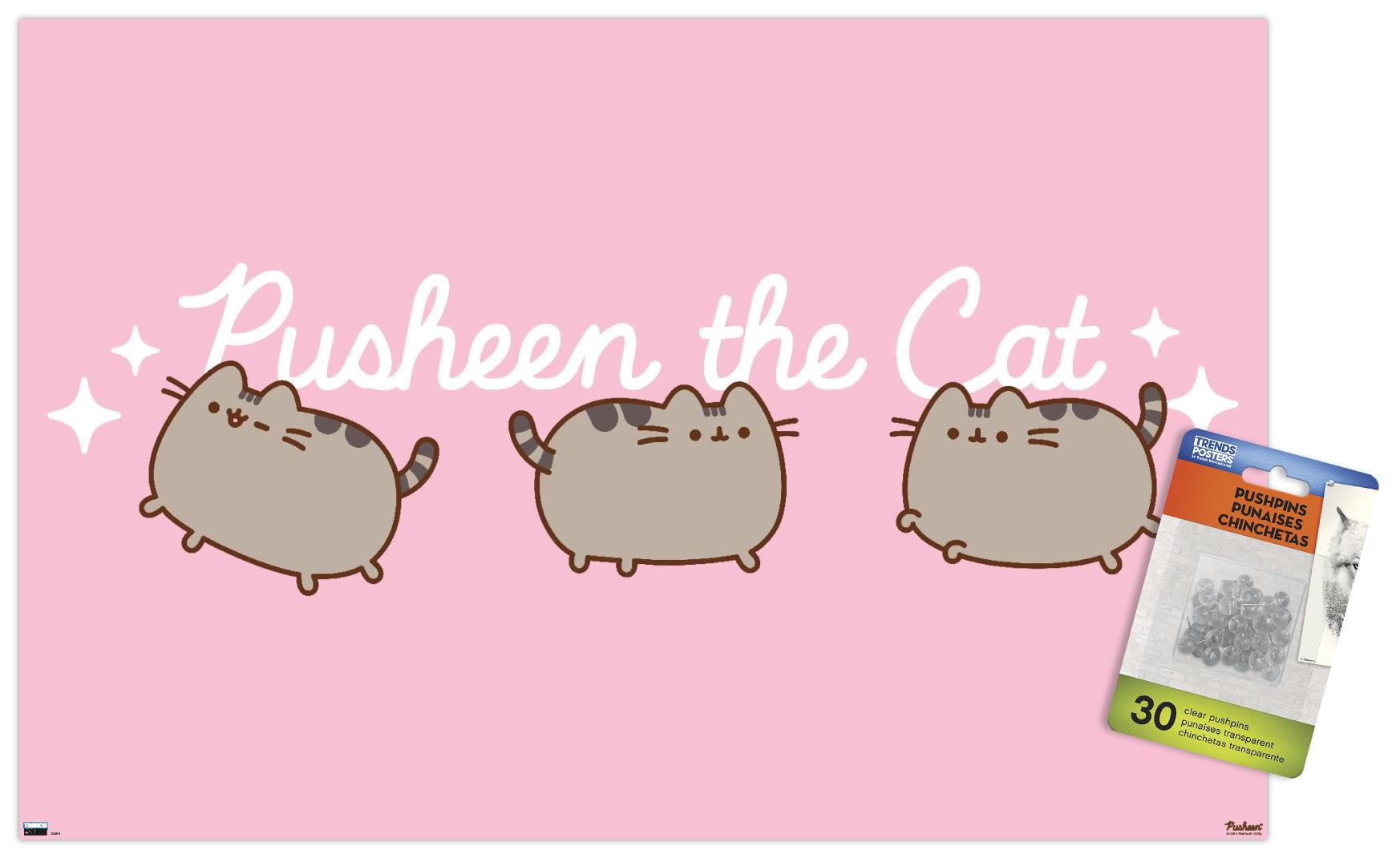 Pusheen - Pusheen The Cat Wall Poster with Push Pins, 14.725" x 22.375 ...