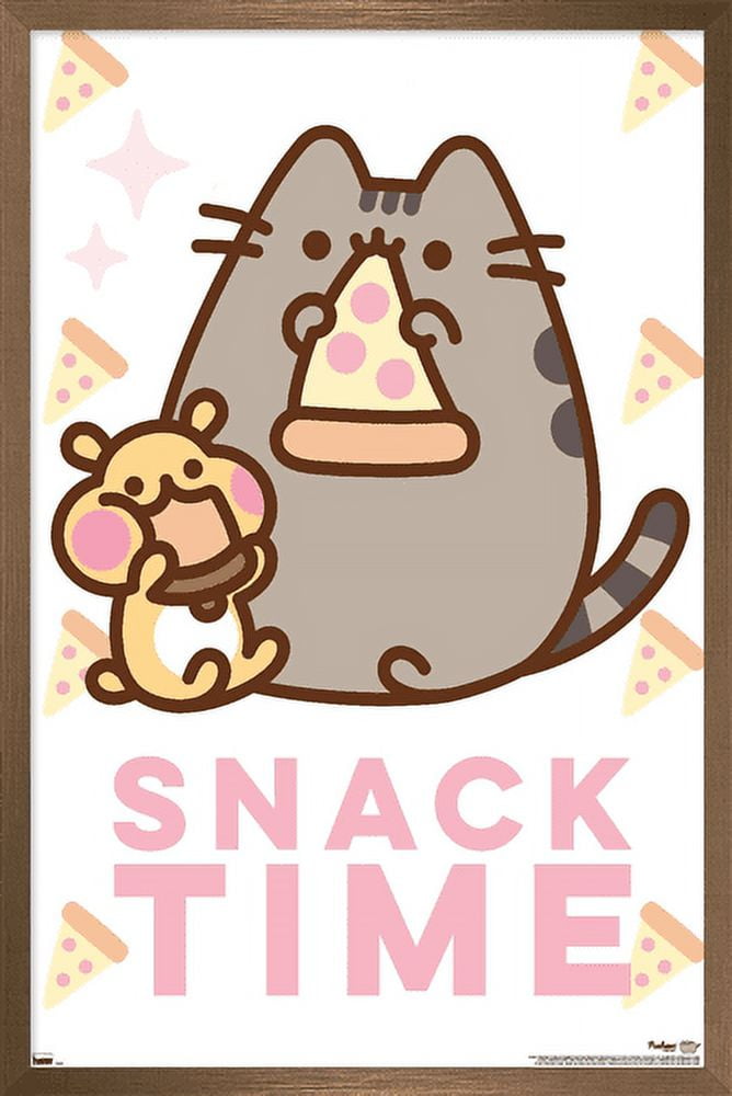 Pusheen - Snack Time Wall Poster, 22.375" x 34", Framed - Walmart.com
