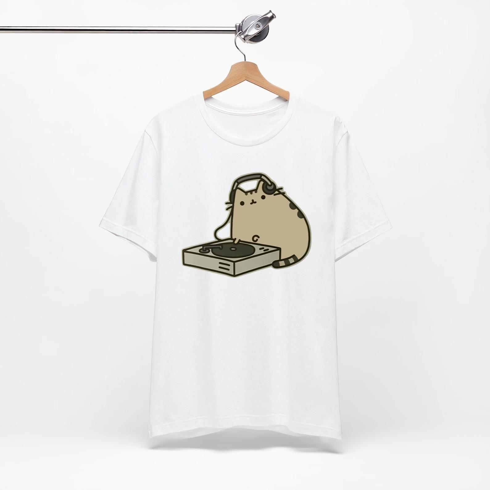 Pusheen The Cat DJ PUSHEEN T-Shirt - Walmart.com