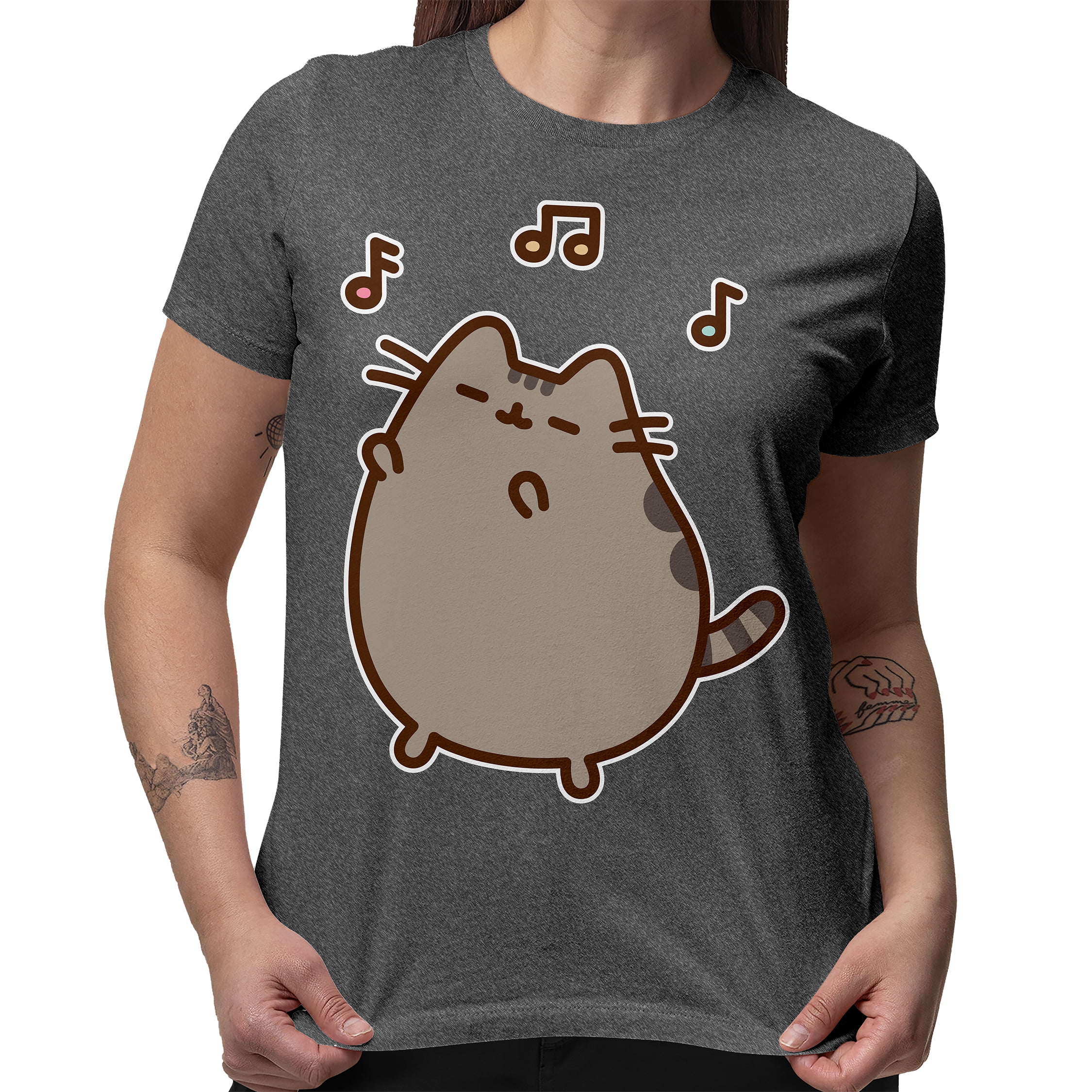 Pusheen The Cat Dance To The Music Mens and Womens Short Sleeve T-Shirt ...
