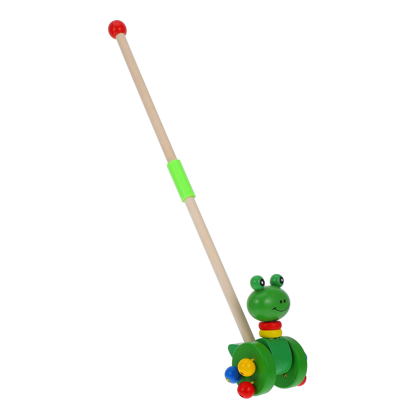 Pushing Toys Toddler Wooden Push and with Detachable Pole Cartoon Carts ...