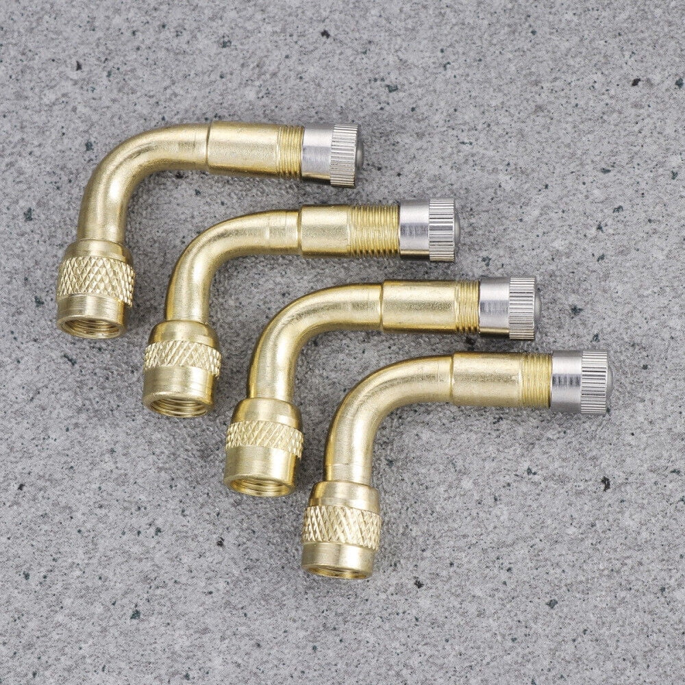 Pushtek 4-Pack Tire Valve Extension, 90 Degree Schrader Tire Valve Stem ...