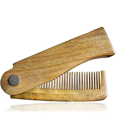 Premium Rosewood Two-Sided Beard & Mustache Comb with Deluxe Felt Case ...