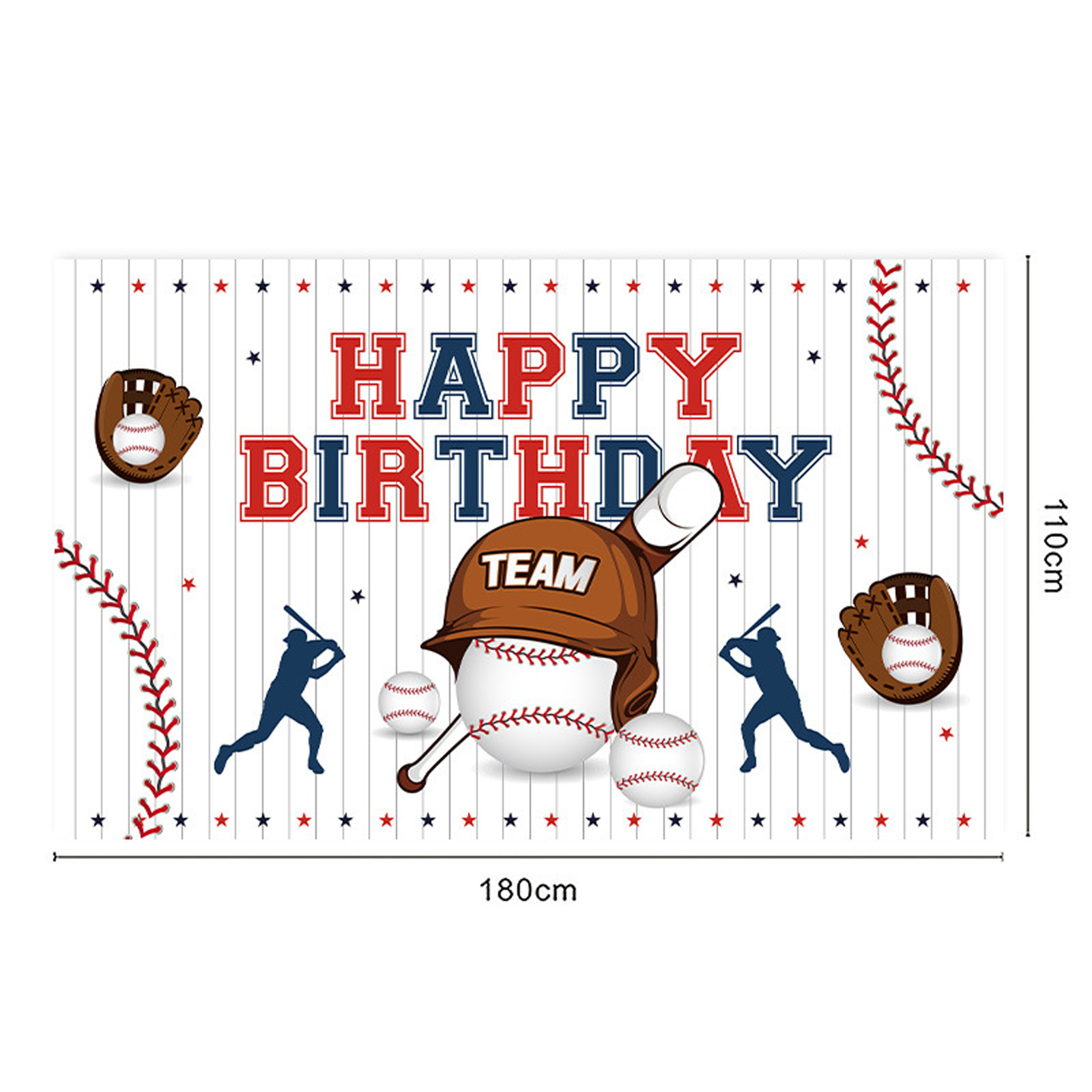 Pusili Baseball Sports Themed Party Decoration Backdrop Happy Birthday ...