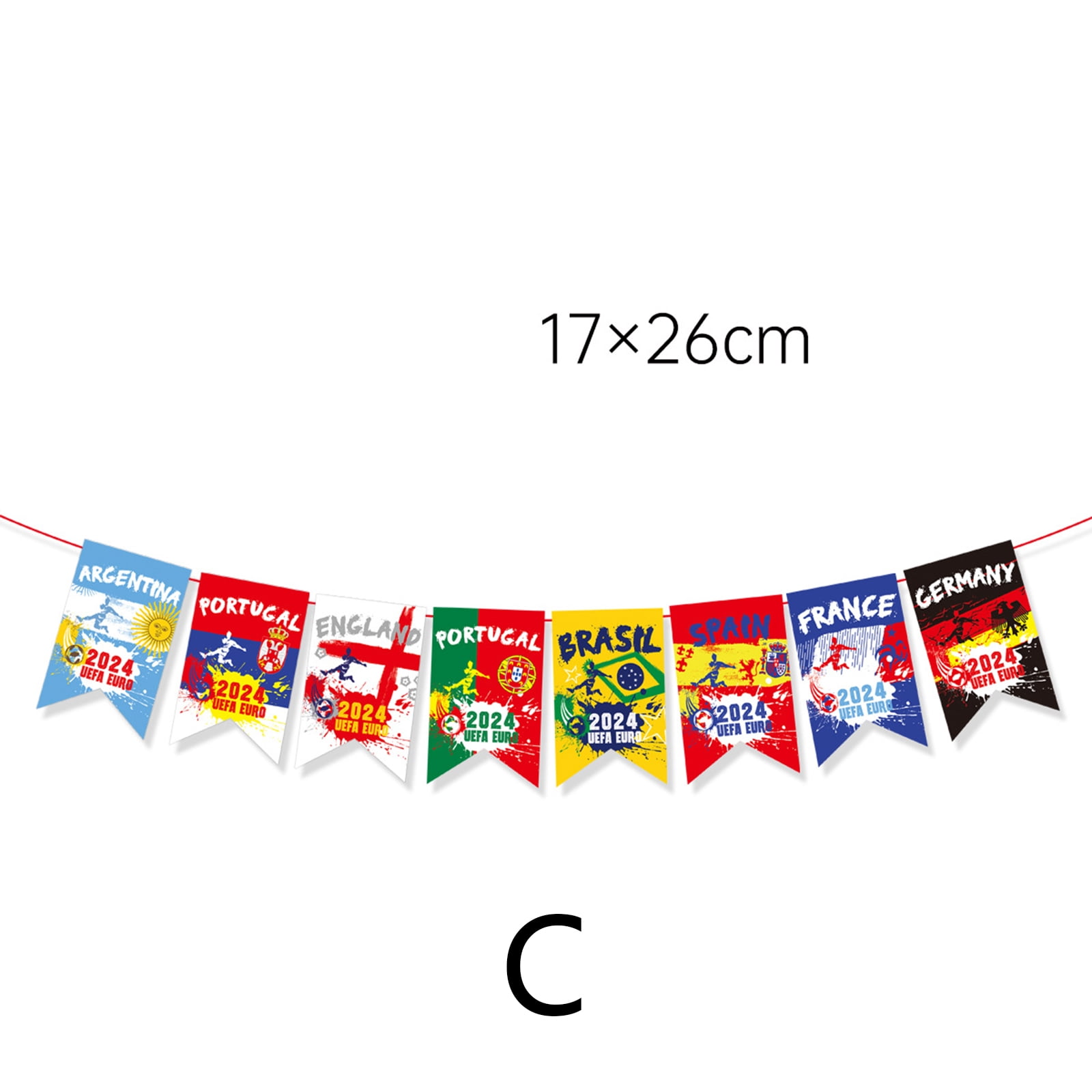 Pusili Euro 2024 Flags Banner Decorations, Europe Flags for Bar Club ...