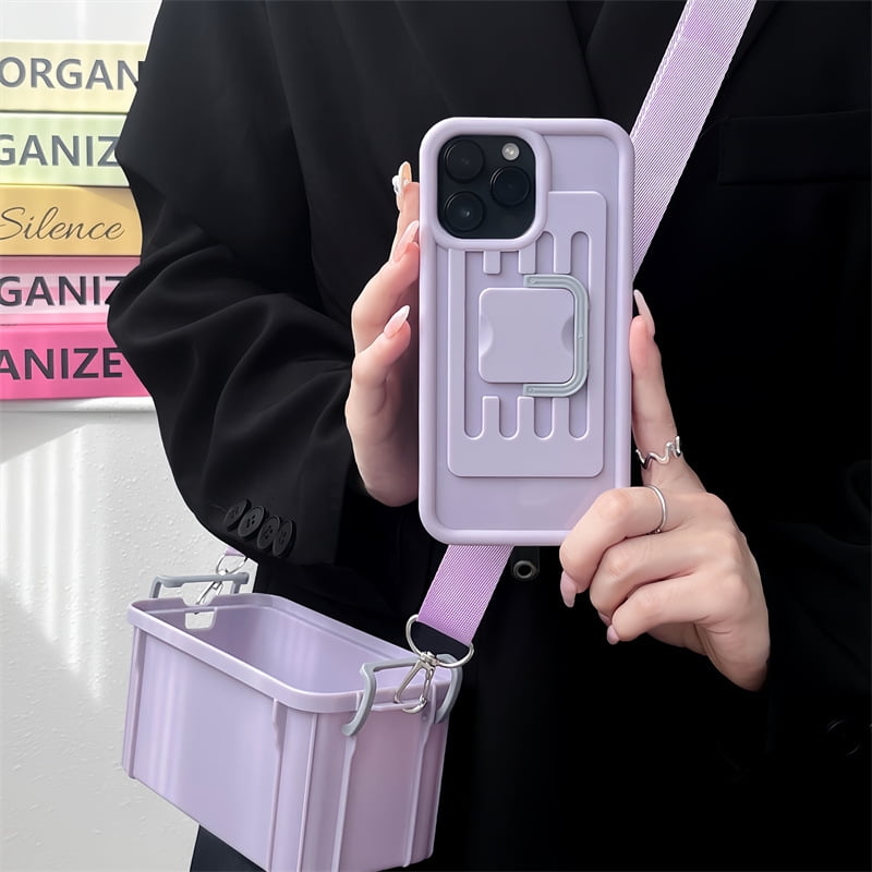 Pusili Funny Crossbody Box Case for iPhone 16 Pro Max/16Plus/16Pro/16 ...