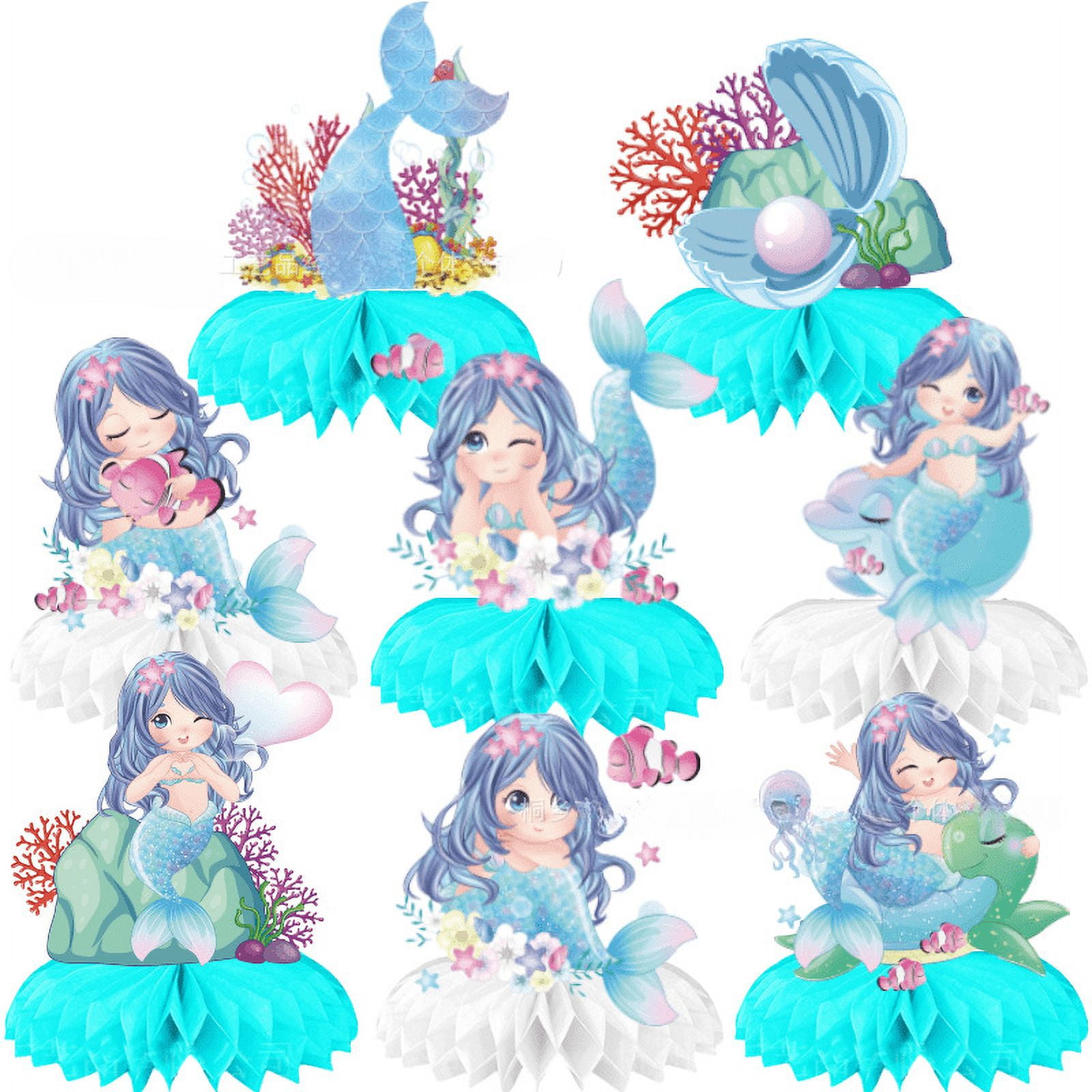 Pusili Mermaid Party Decorations, Honeycomb Table Centerpieces Party ...
