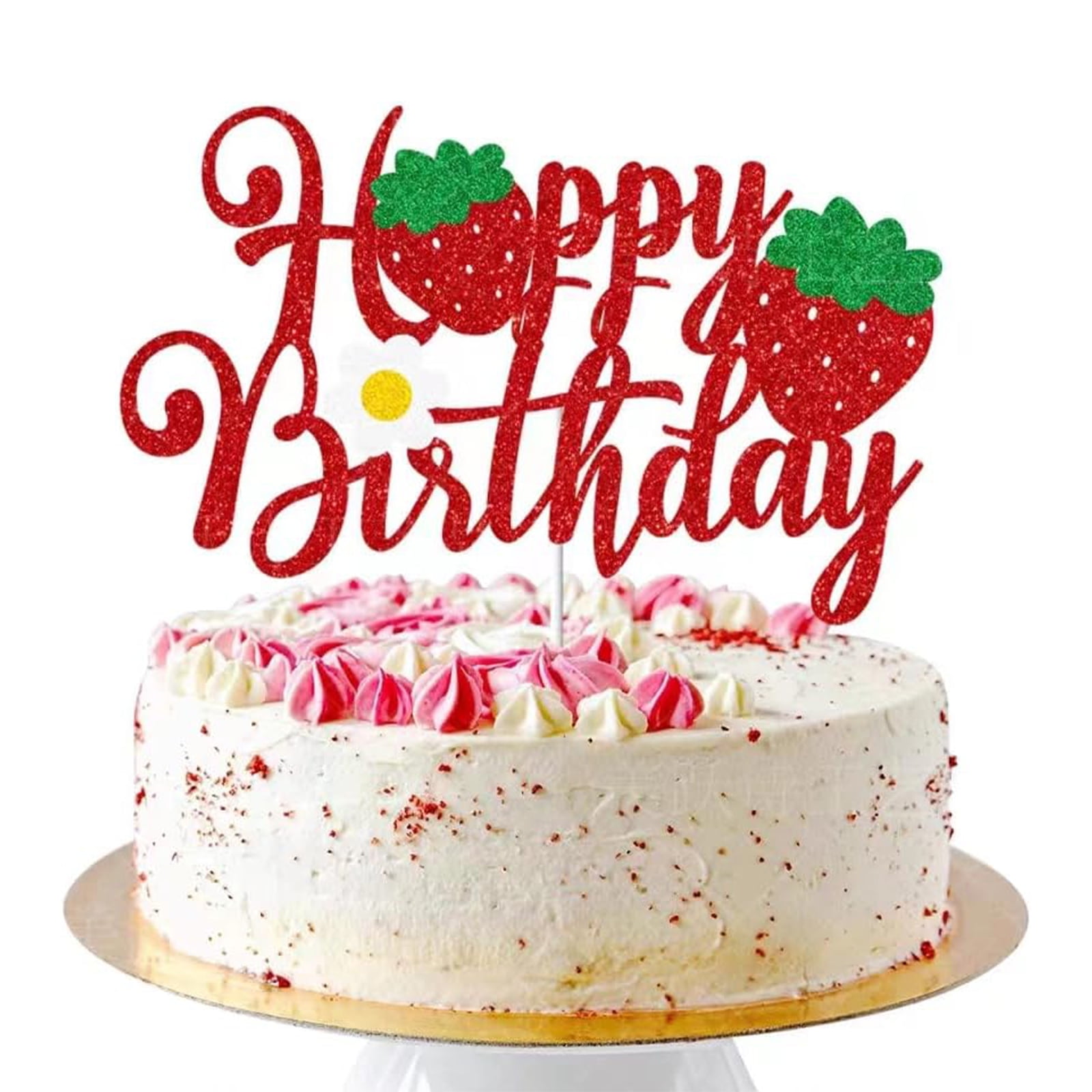 Pusili Strawberry Birthday Theme Party Decoration, Happy Birthday ...