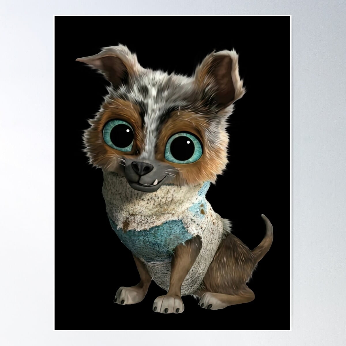 Puss In Boots Baby Meme Perrito Poster Wall Art, Modern Wall Decor For ...