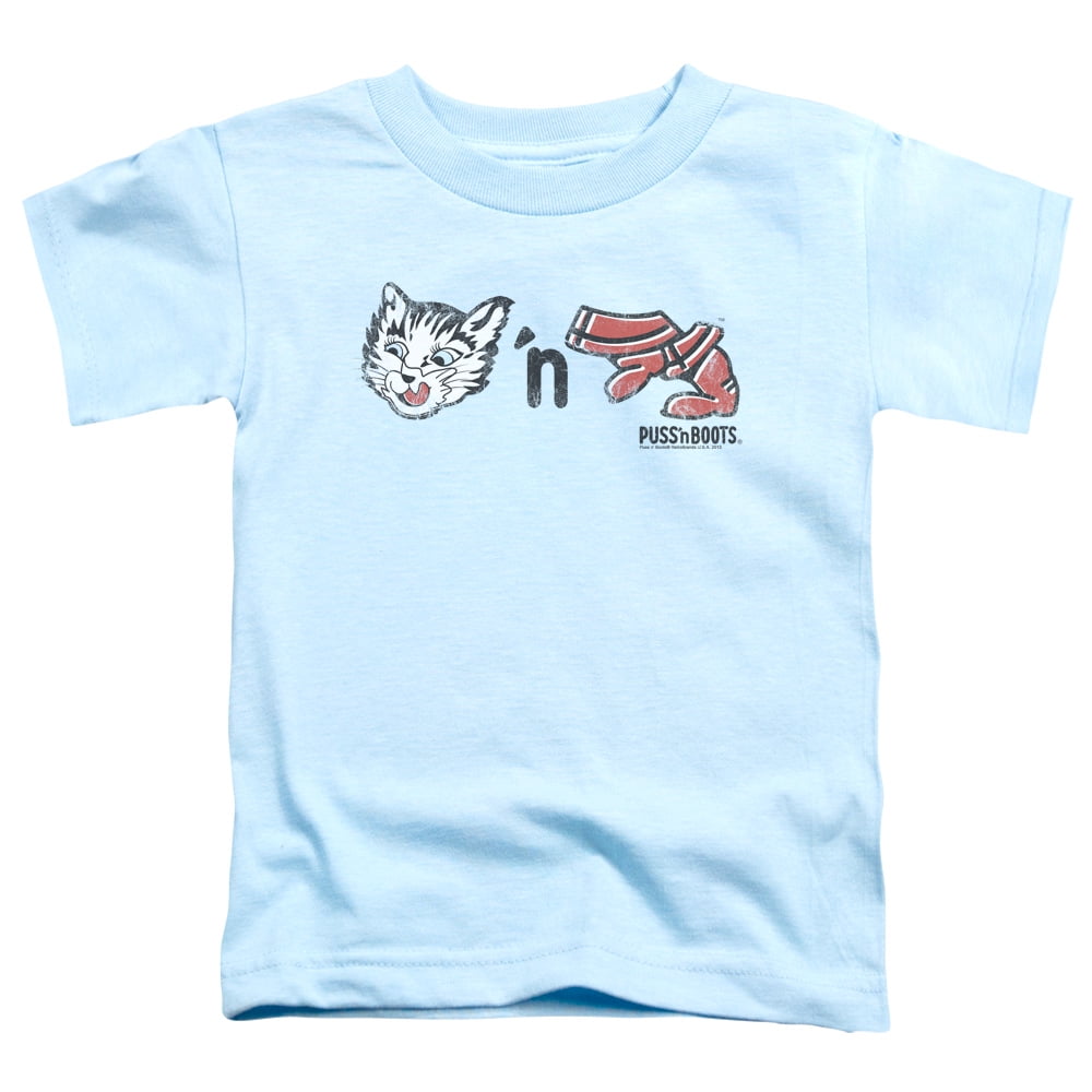 Puss N Boots Rebus Logo Toddler T-Shirt Light Blue - Walmart.com