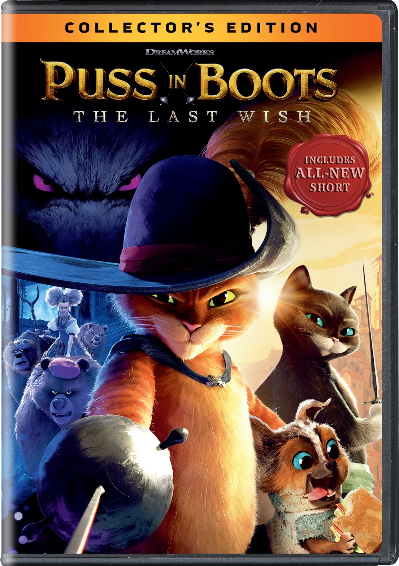 Puss in Boots: The Last Wish - Children's Movie (DVD) - Walmart.com
