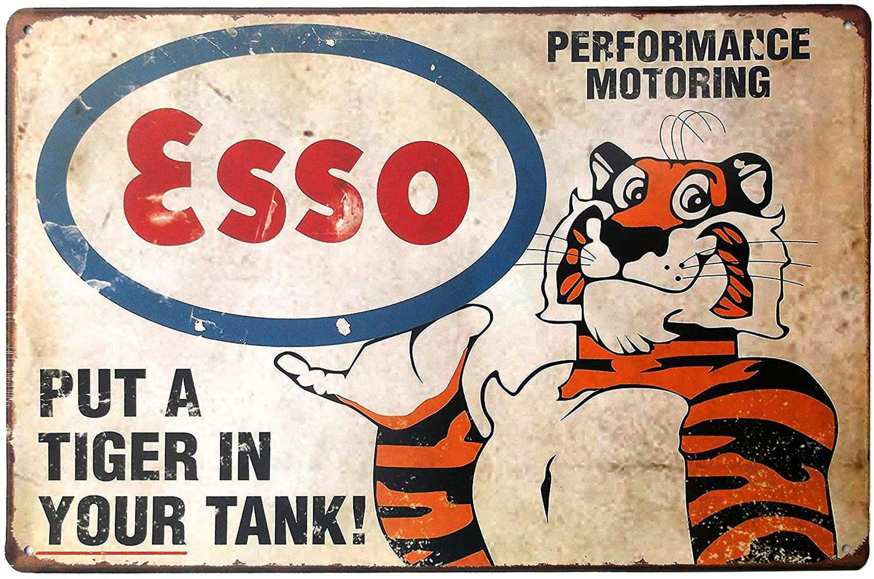 Put A Tiger In Your Tank Fun Saying Metal Tin Sign, Vintage Poster ...