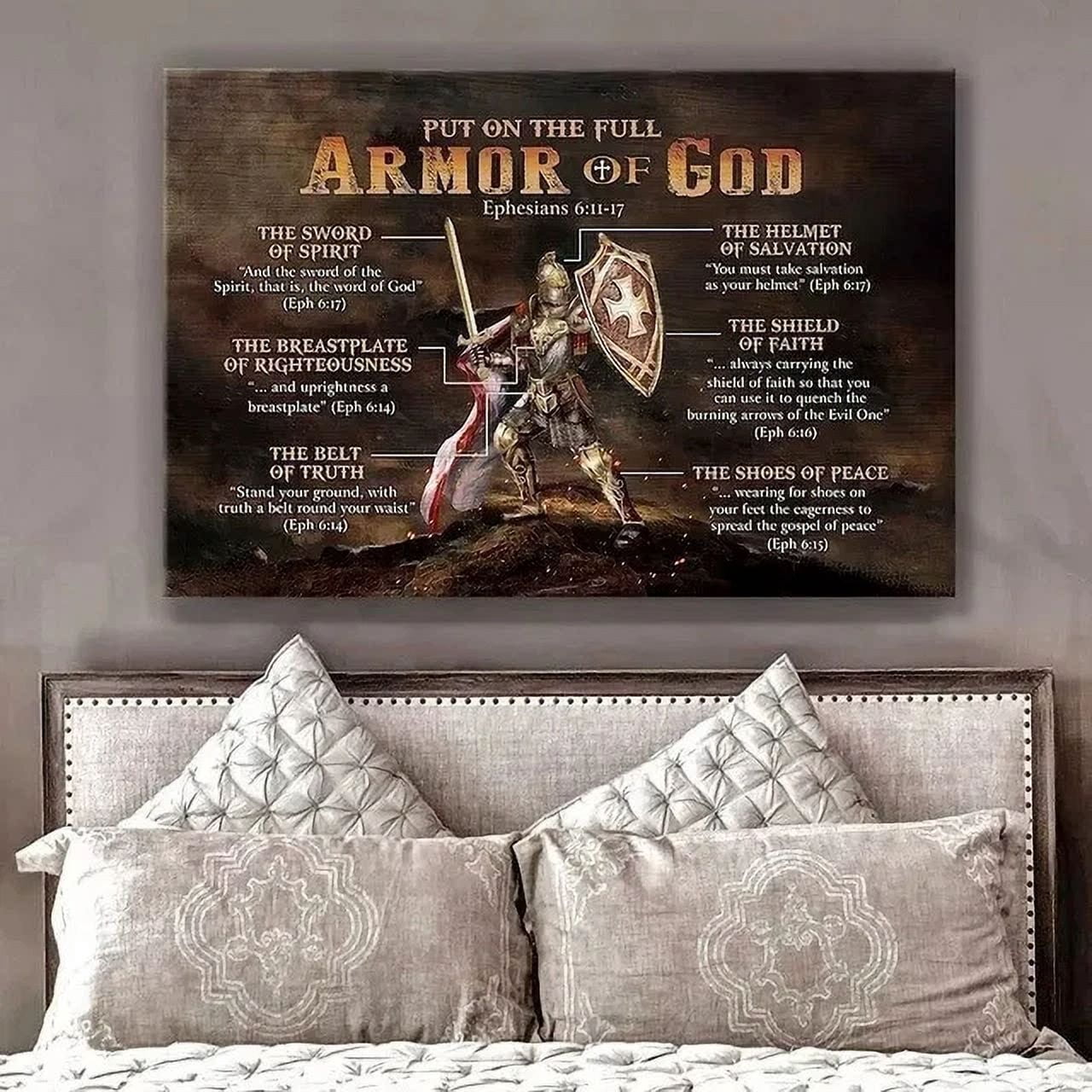 Put On The Full Armor Of God, God Wall Art Home Decor, Christian Gift ...