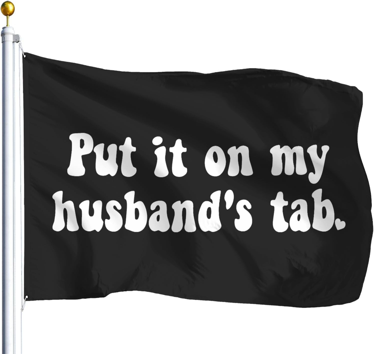 Put It On My Husbands Tab Flags 3x5 Outdoor Unique Tapestry For Bedroom ...