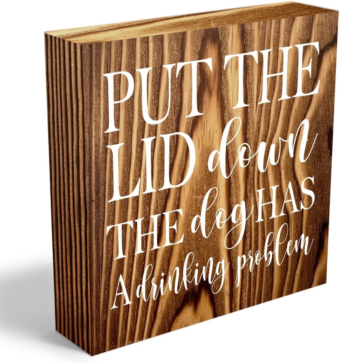 Put the Lid Down the Dog Has a Drinking Problem Wooden Box Sign ...