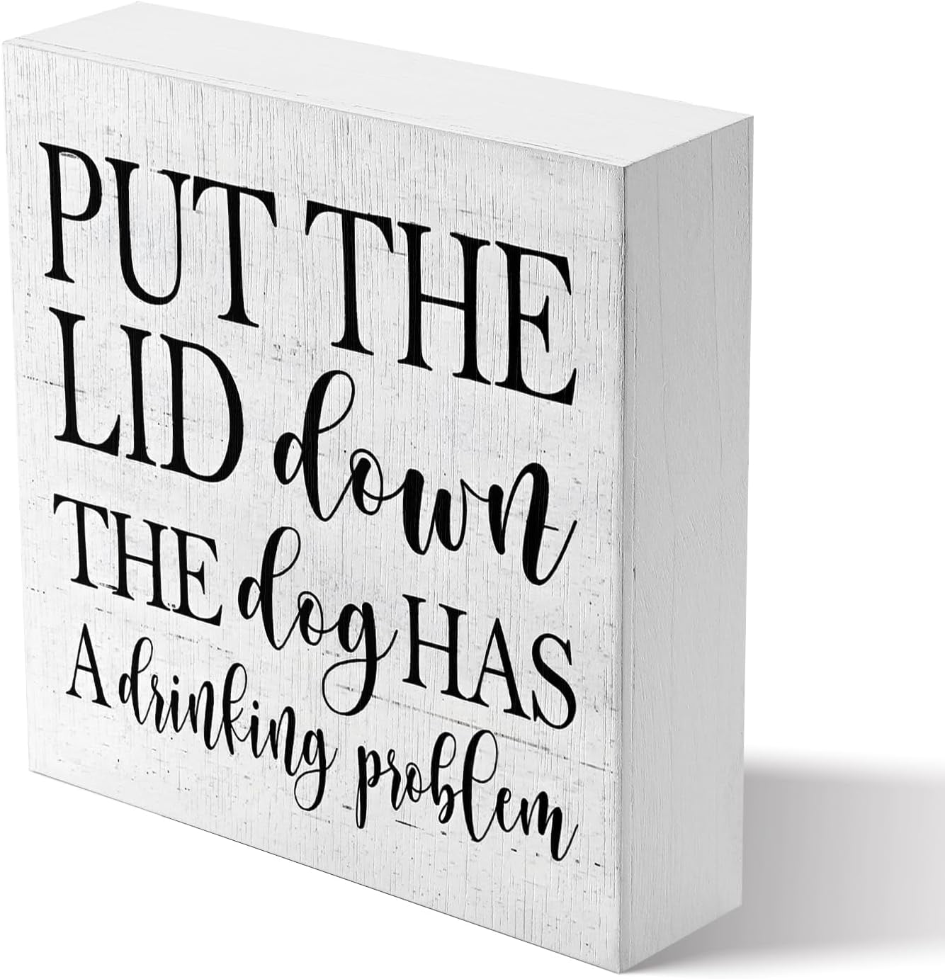 Put the Lid Down the Dog Has a Drinking Problem Wooden Box Sign ...