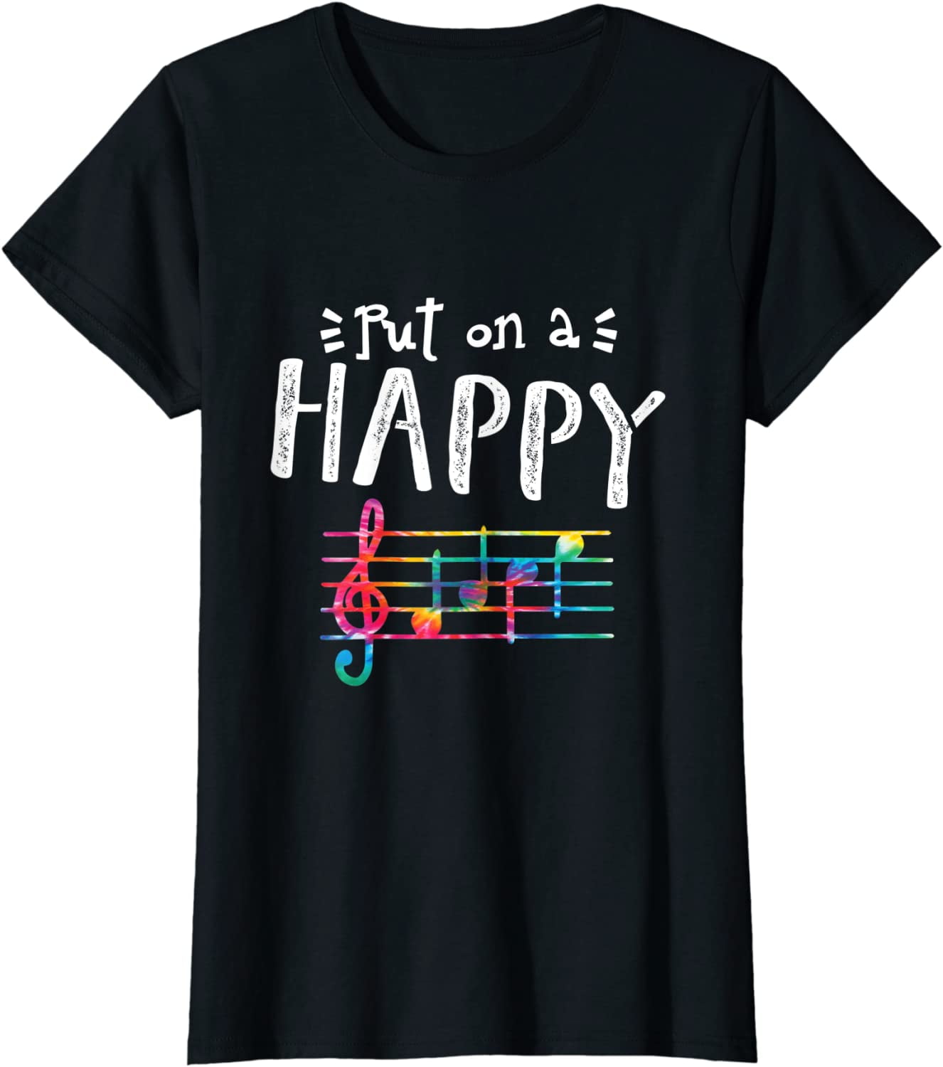 Put On A Happy Face Music Notes Funny Teacher Gift T-Shirt - Walmart.com