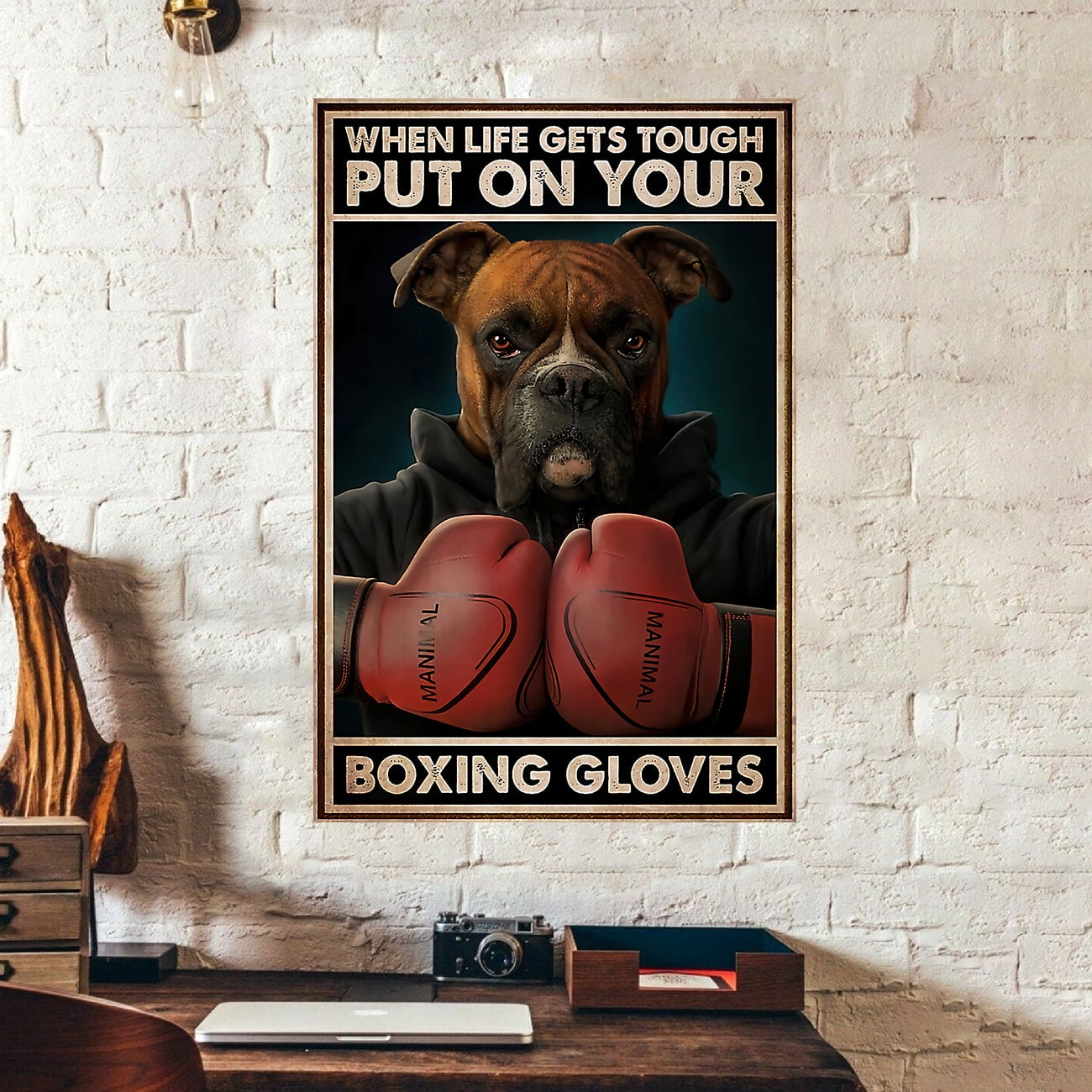 Put On Boxing Gloves Poster 16 x 24 Inch Poster - Walmart.com