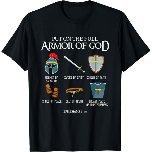 Put On The Full Armor Of God Christian Bible Verse Ephesians T Shirt