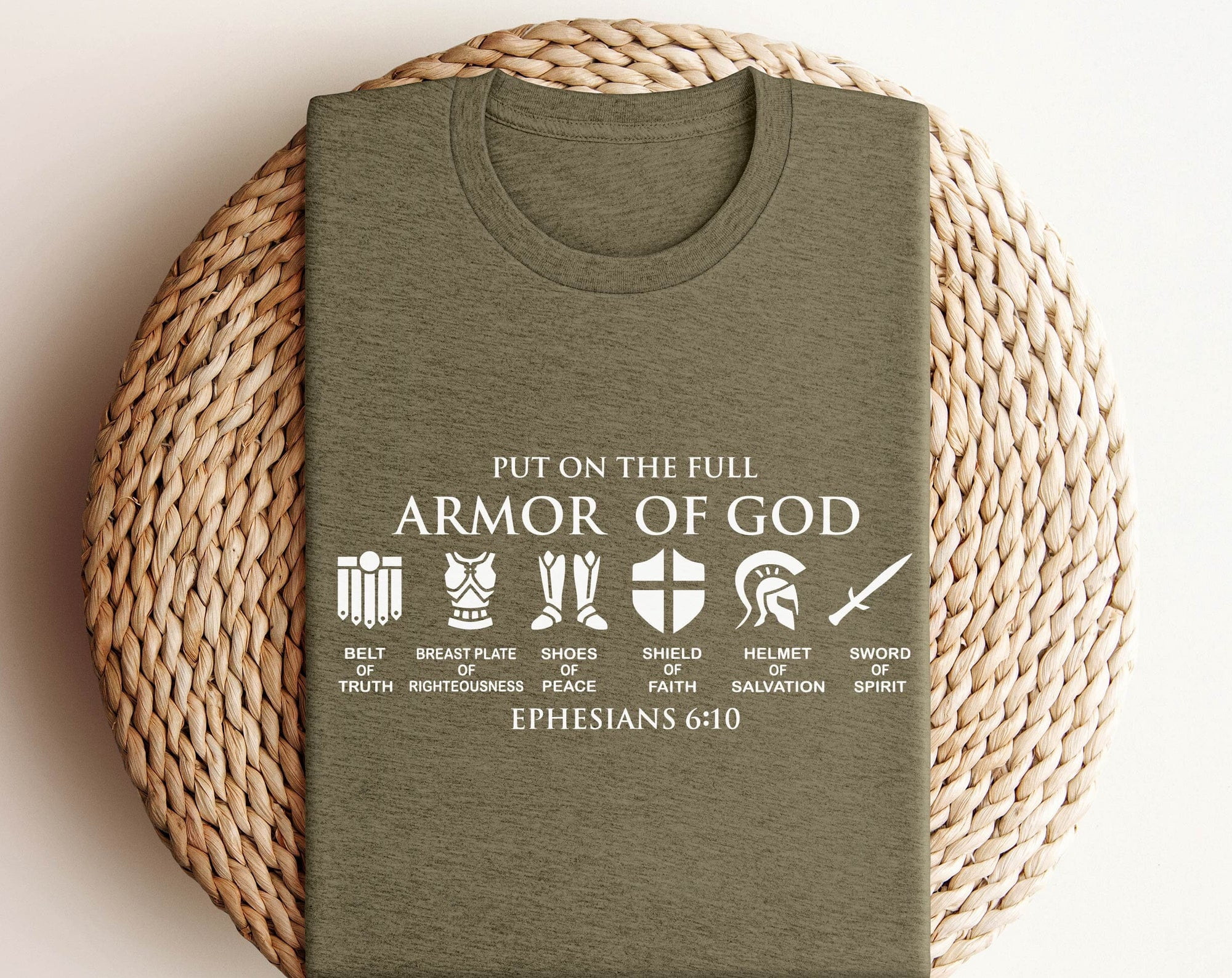 Put On The Full Armor of God Shirt Man of God TShirt Women of Faith Tee ...