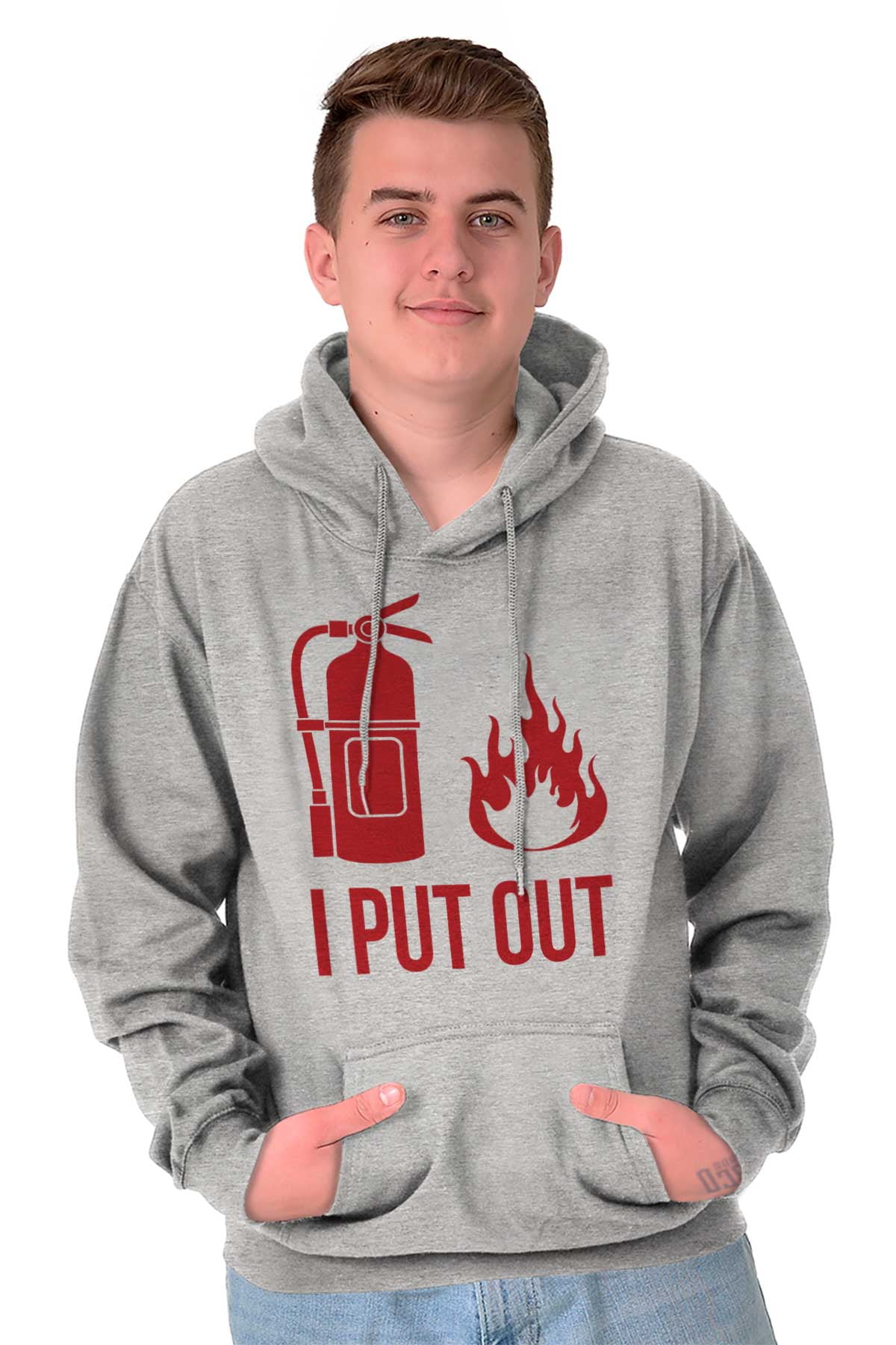 Put Out Fire Firefighter Fireman Hoodie Hooded Sweatshirt Men Brisco ...