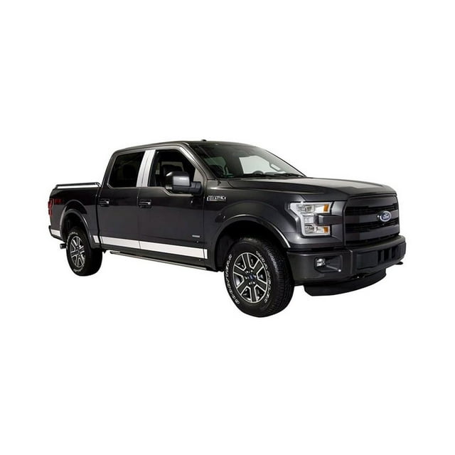 Putco 9751443 Rocker Panel Trim For Ford F-150, Polished Fits select ...