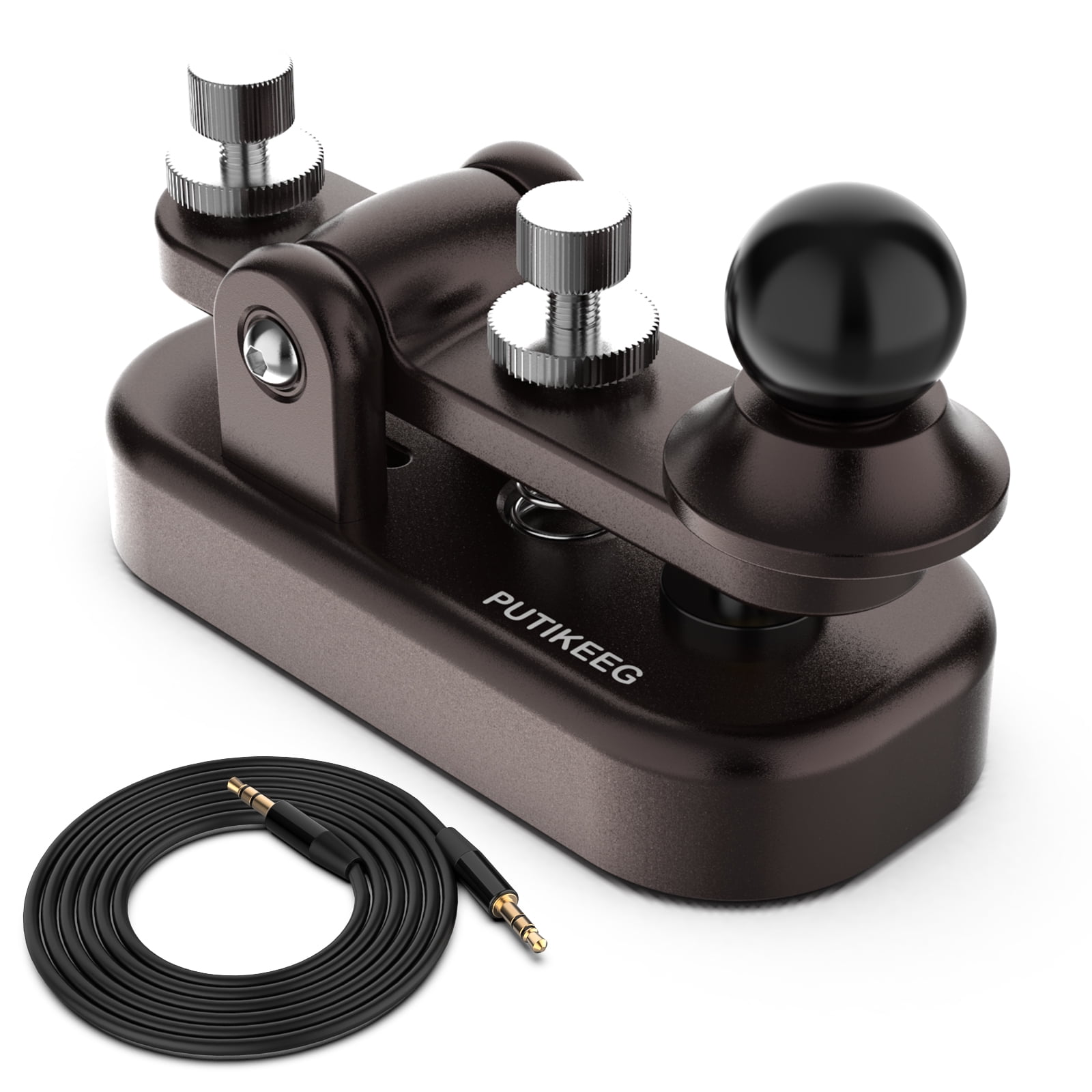 Putikeeg Morse Code Straight Key, Morse Code Single Paddle Key（BROWN ...