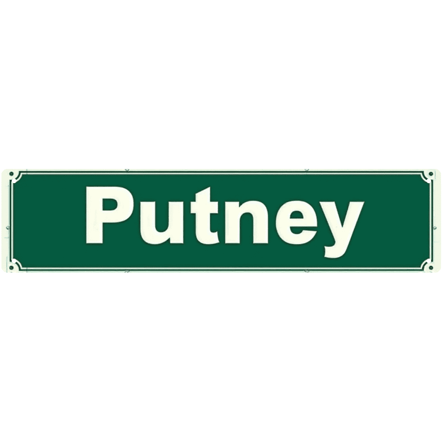 Putney Vintage Tin Sign - 16x4 Inches - Ideal for Colonial Home, Man ...