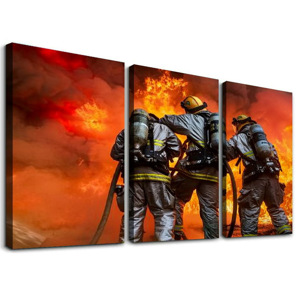 Puts Out Fire Wall Art Poster Canvas Painting Inspirational Decoration ...
