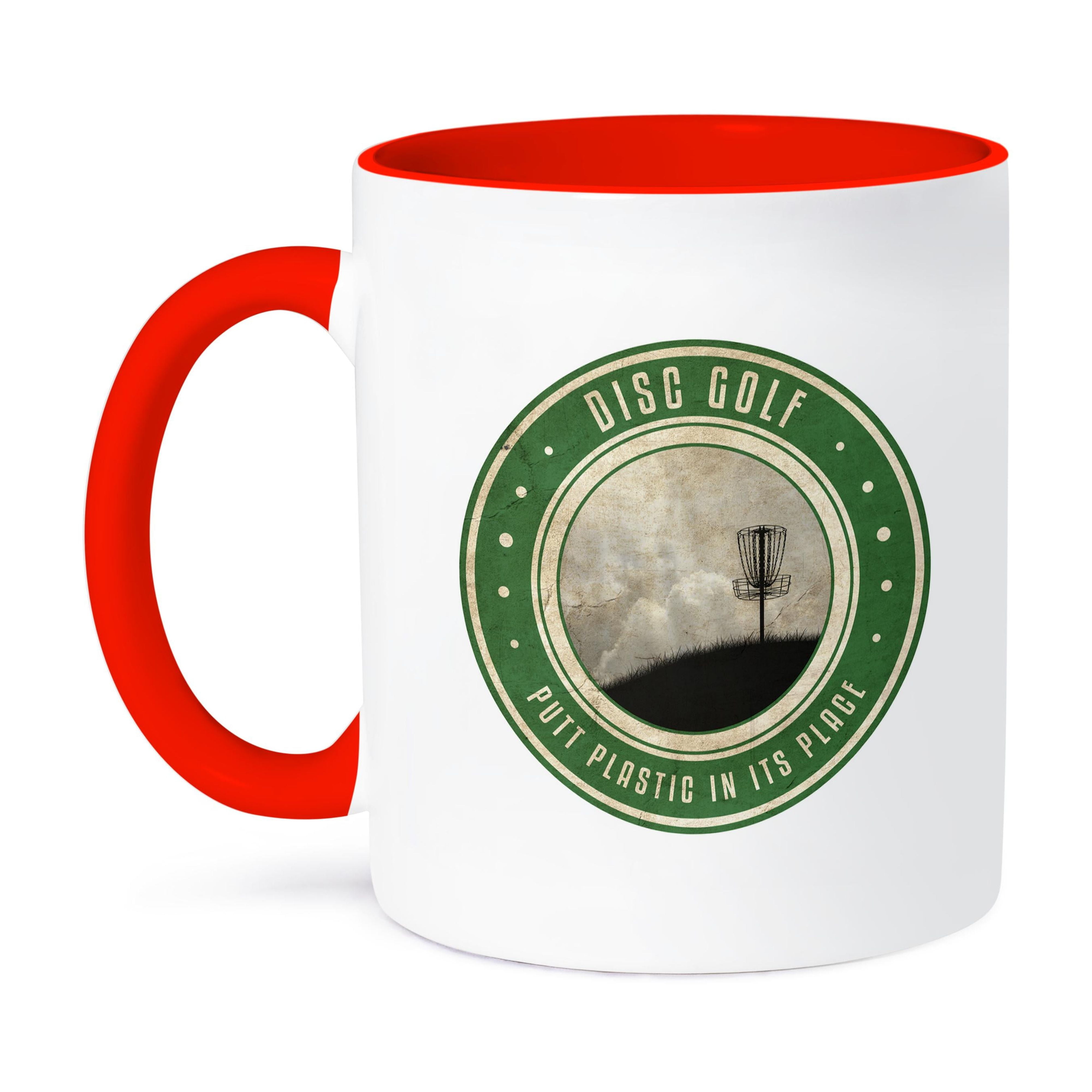 3dRose, Putt Plastic In Its Place #12 - silhouette of frisbee disc golf ...