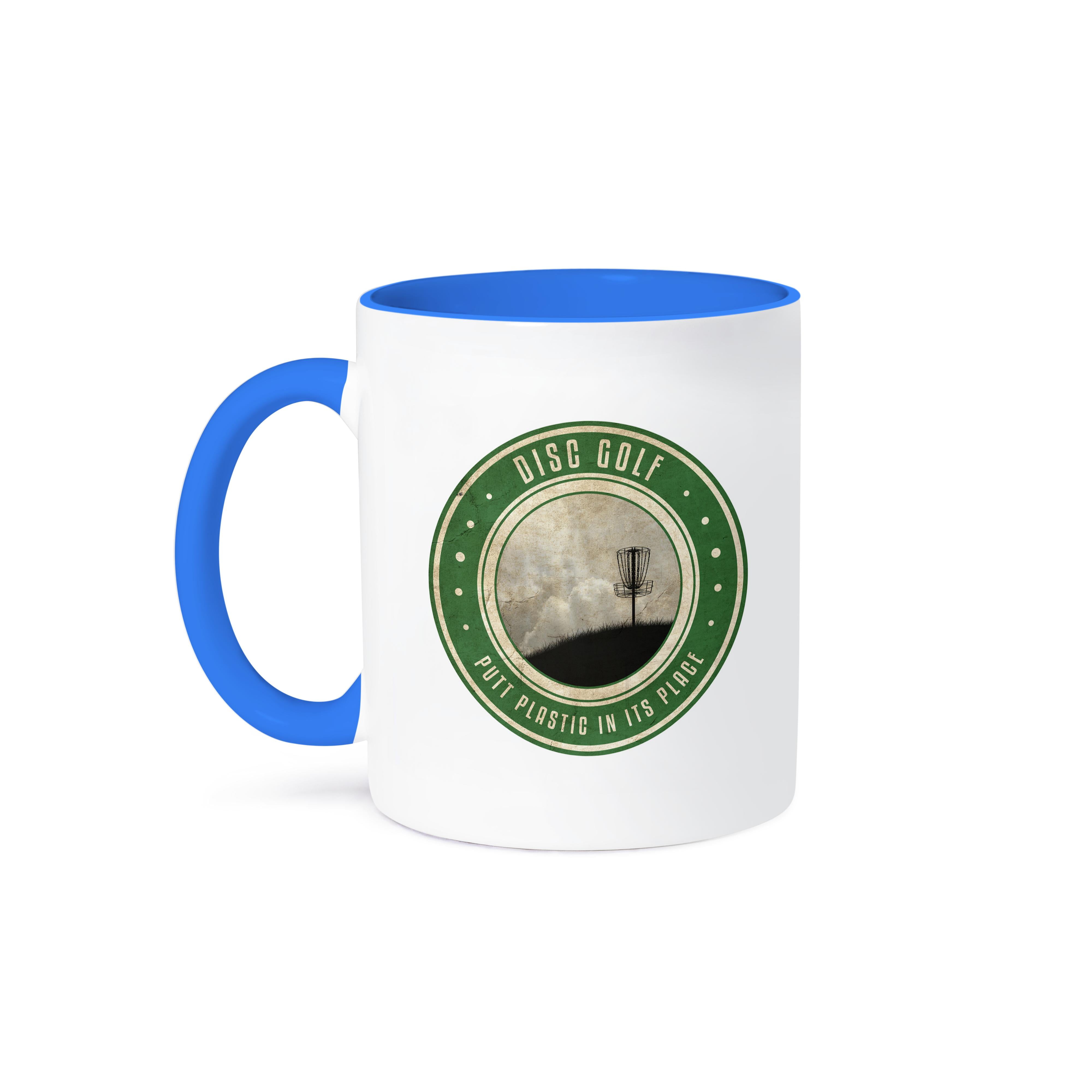 3dRose, Putt Plastic In Its Place #12 - silhouette of frisbee disc golf ...