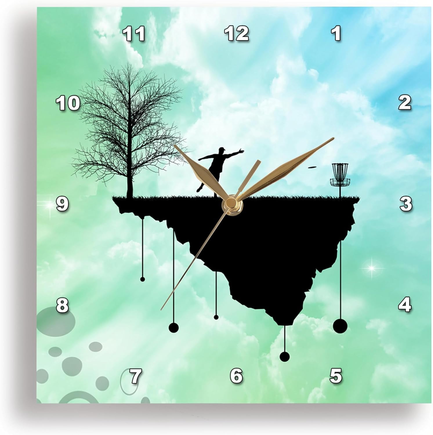 Putt Plastic in Its Place-disc Golf Silhouette Putting with Blue Skies ...