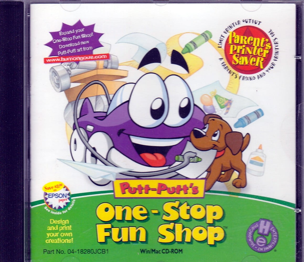 Putt-Putt's One Stop Fun Shop CDRom - Classic Putt Putt fun - Design ...