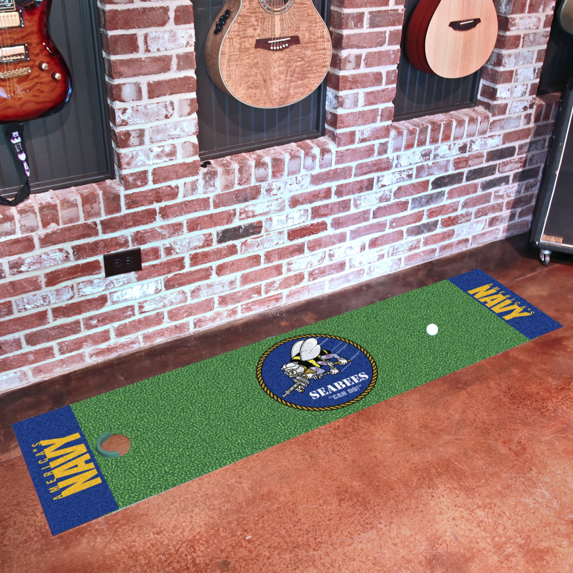 Putting Green Mat - U.S. Navy - SEABEES 18"x72" - Walmart.com