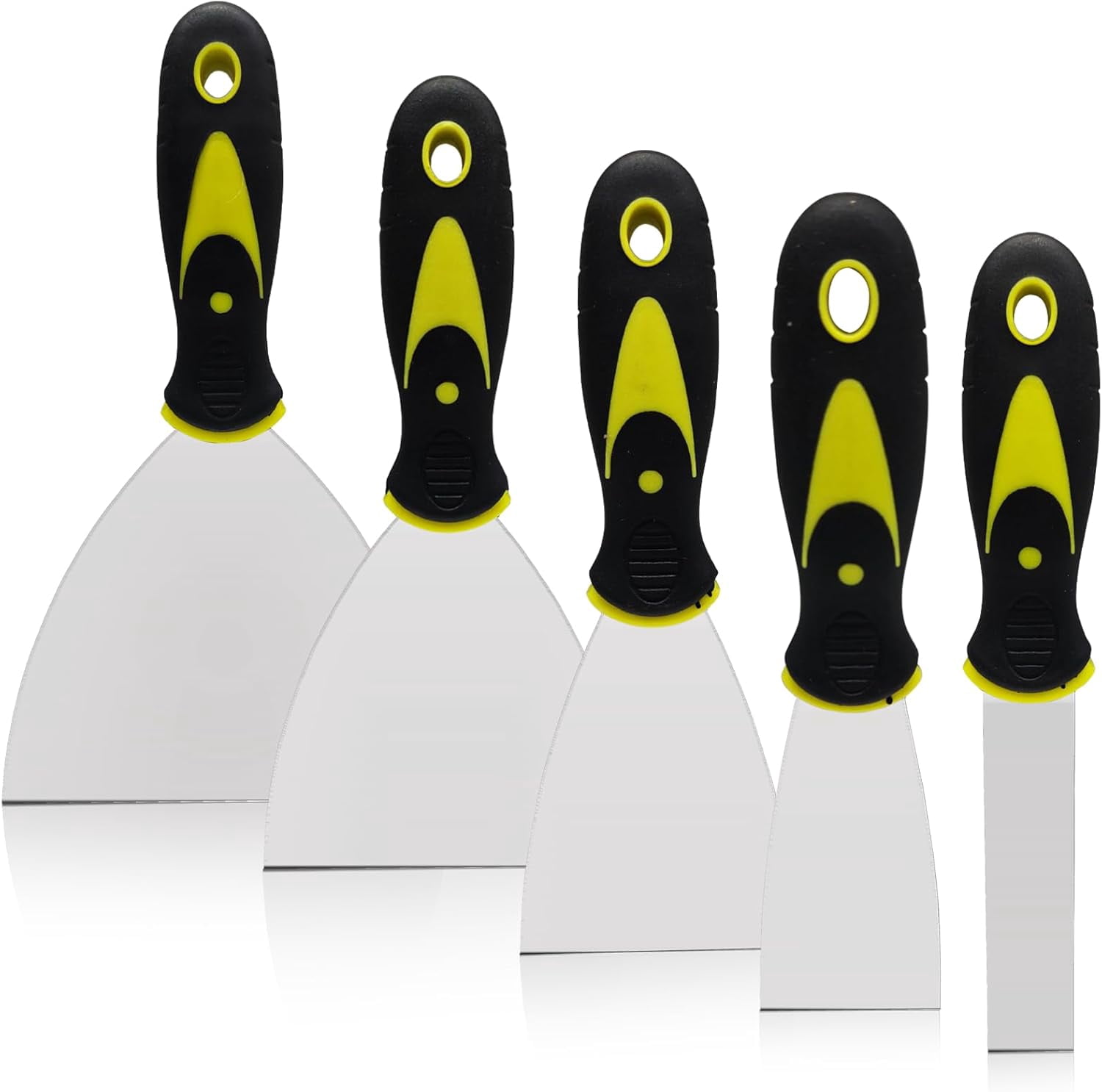 Putty Knife, 5PCS Premium Putty Knives set, Paint Scraper, Drywall ...