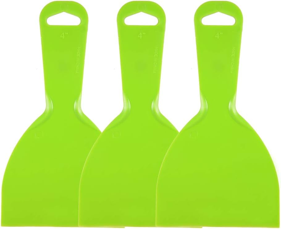 Putty Scraper 4" Plastic Flexible Putty Knives Disposable Spreader for ...