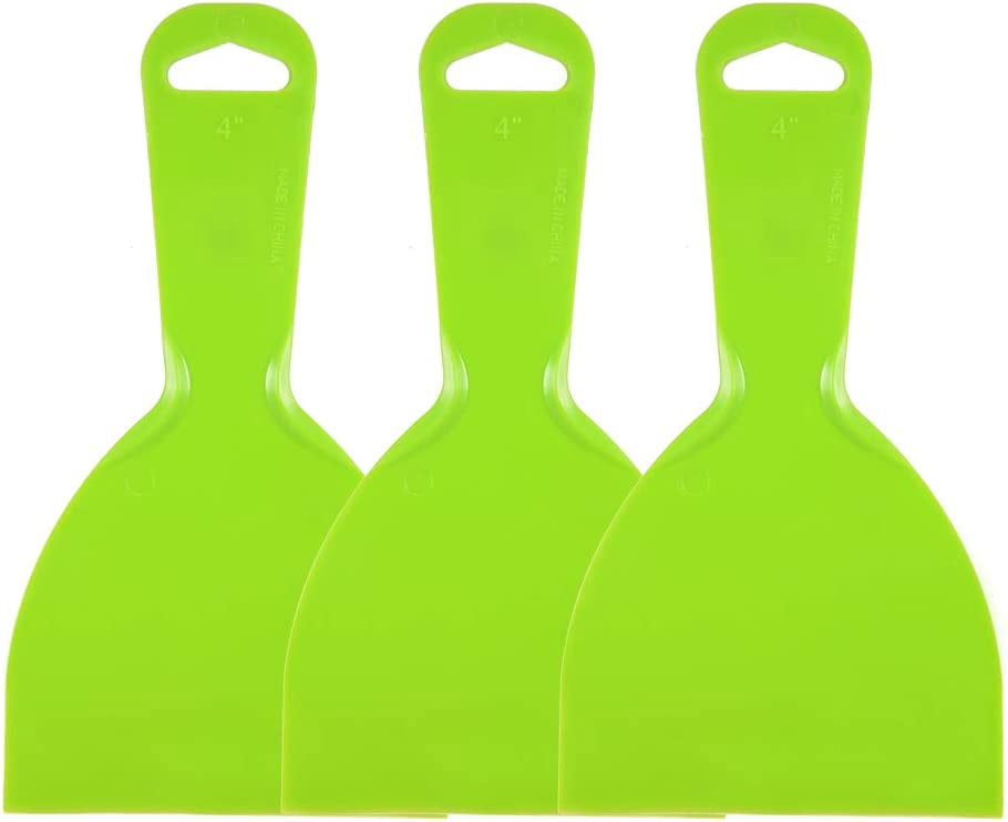 Putty Scraper 4" Plastic Flexible Putty Knives Disposable Spreader for ...