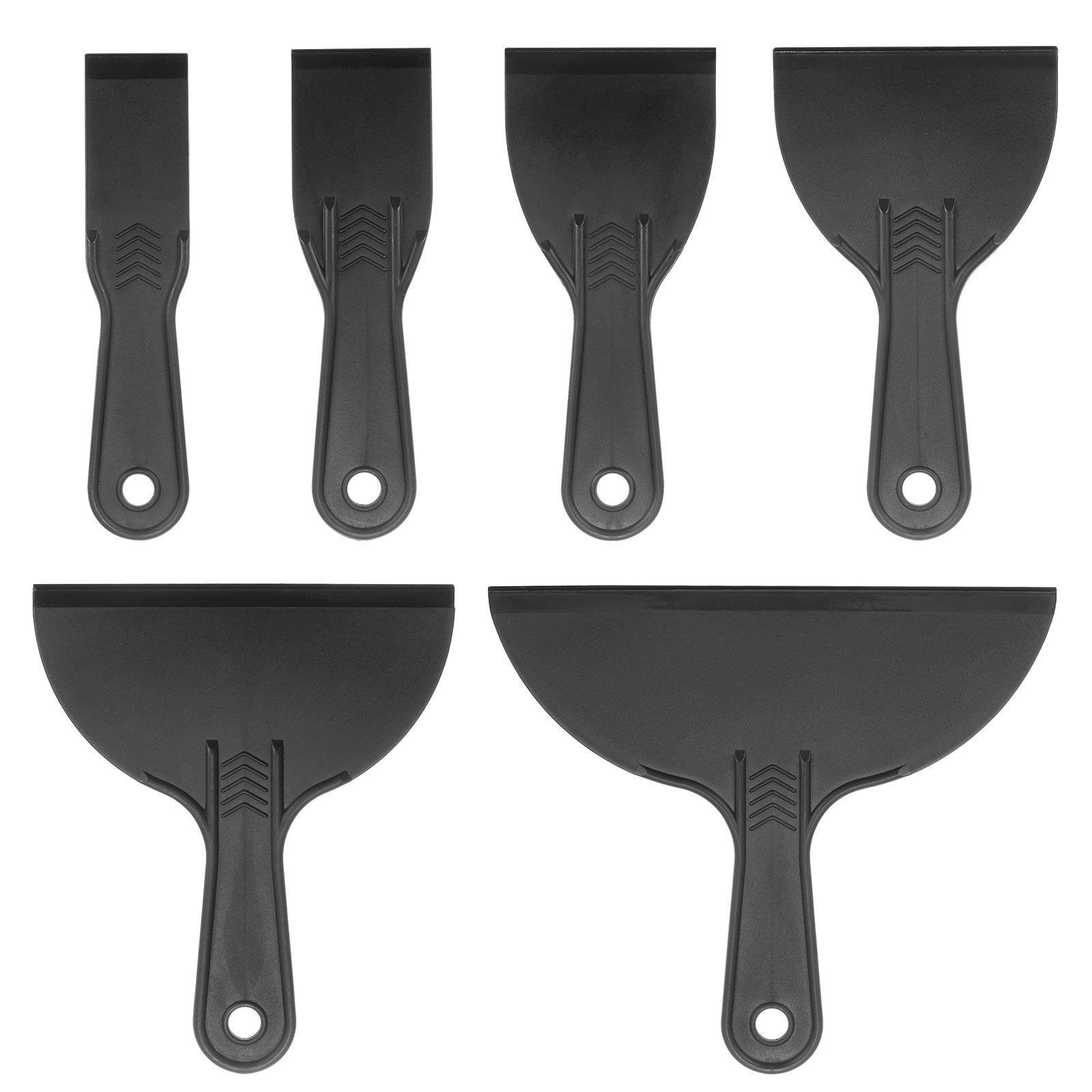 Putty Scraper Set 1.5" 2" 3" 4" 6" 8" Width 6mm Thin Flexible Plastic ...