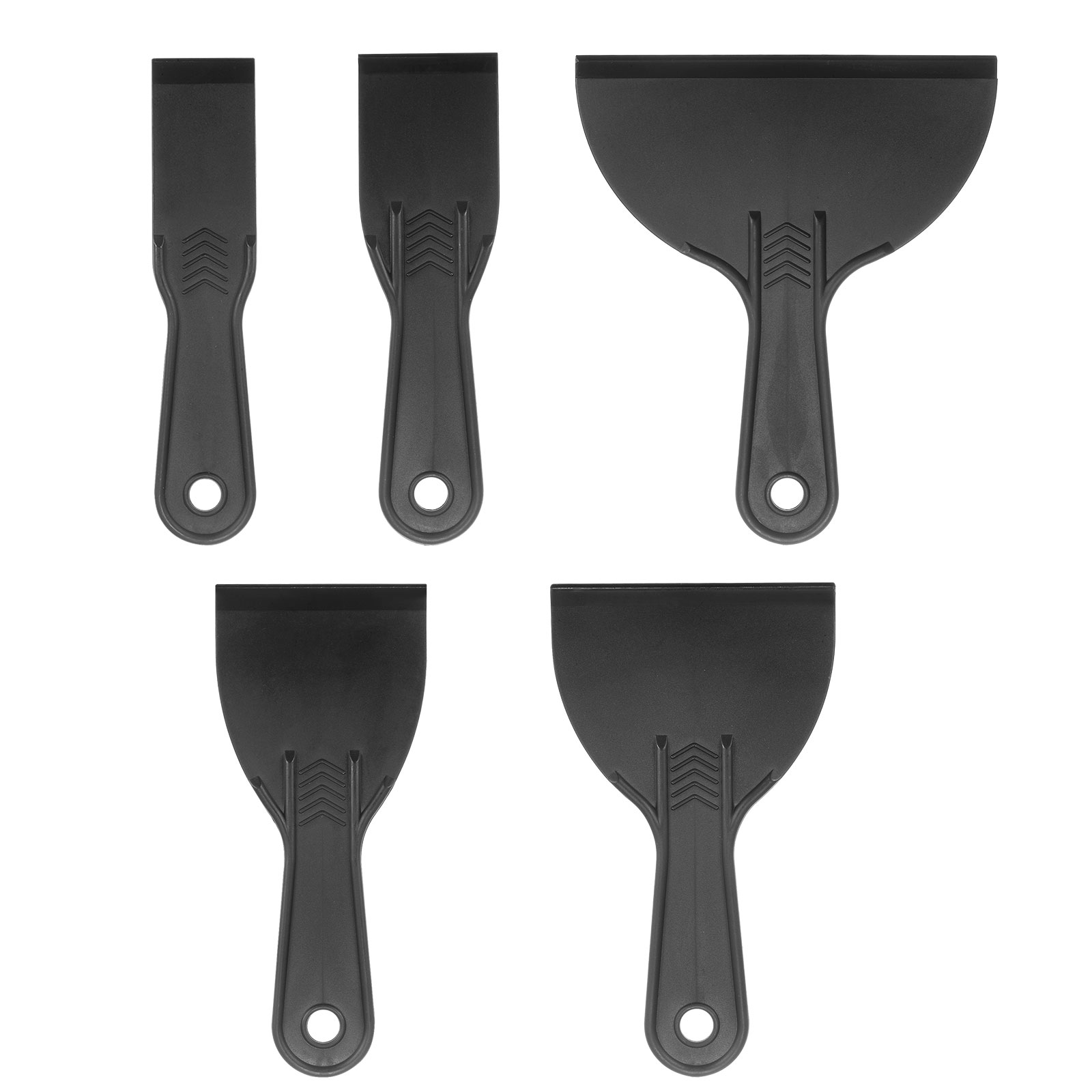 Putty Scraper Set 1.5" 2" 3" 4" 6" Width 6mm Thin Flexible Plastic ...