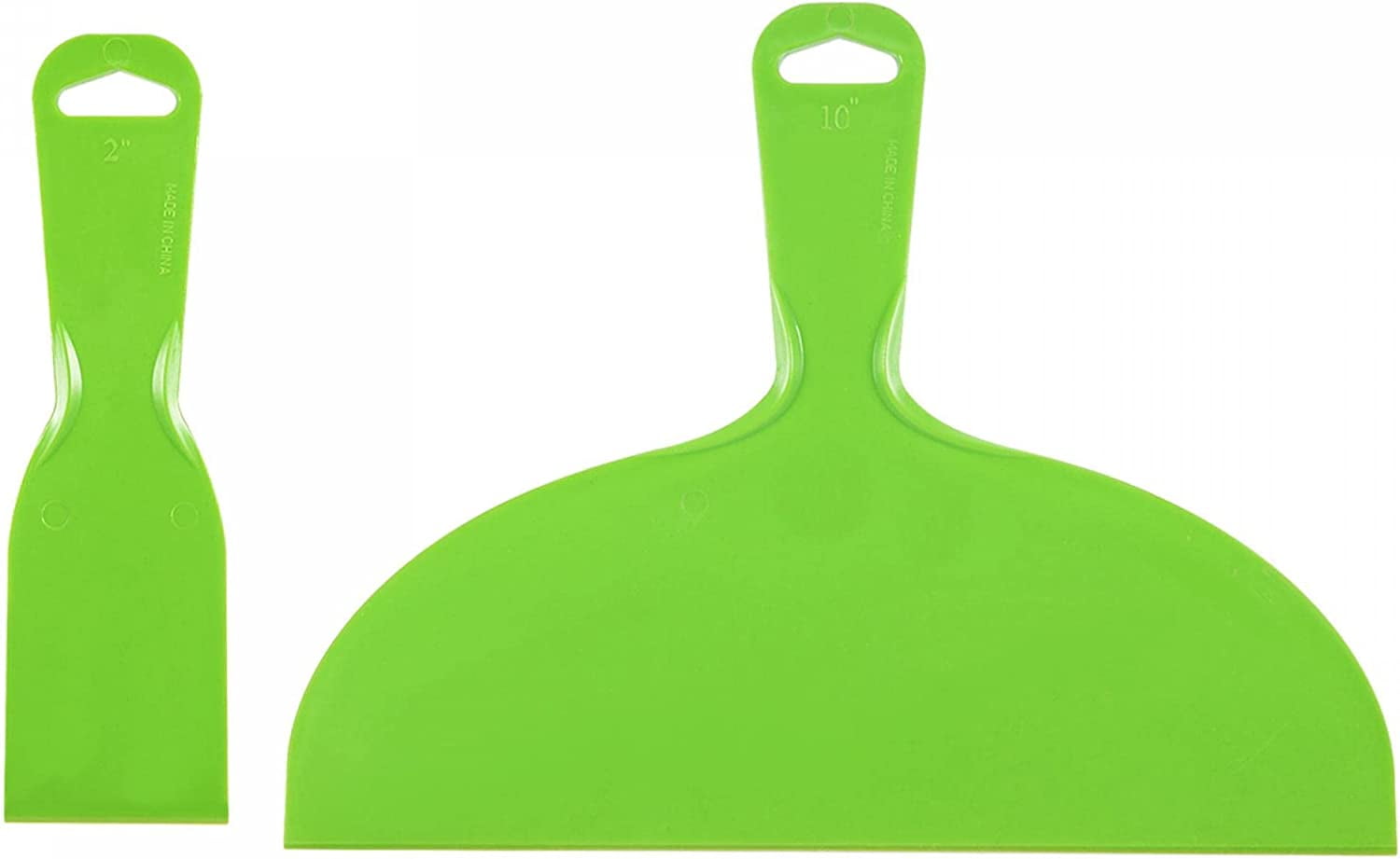 Putty Scraper Set (2", 10") Flexible Plastic Putty Knife for Taping ...