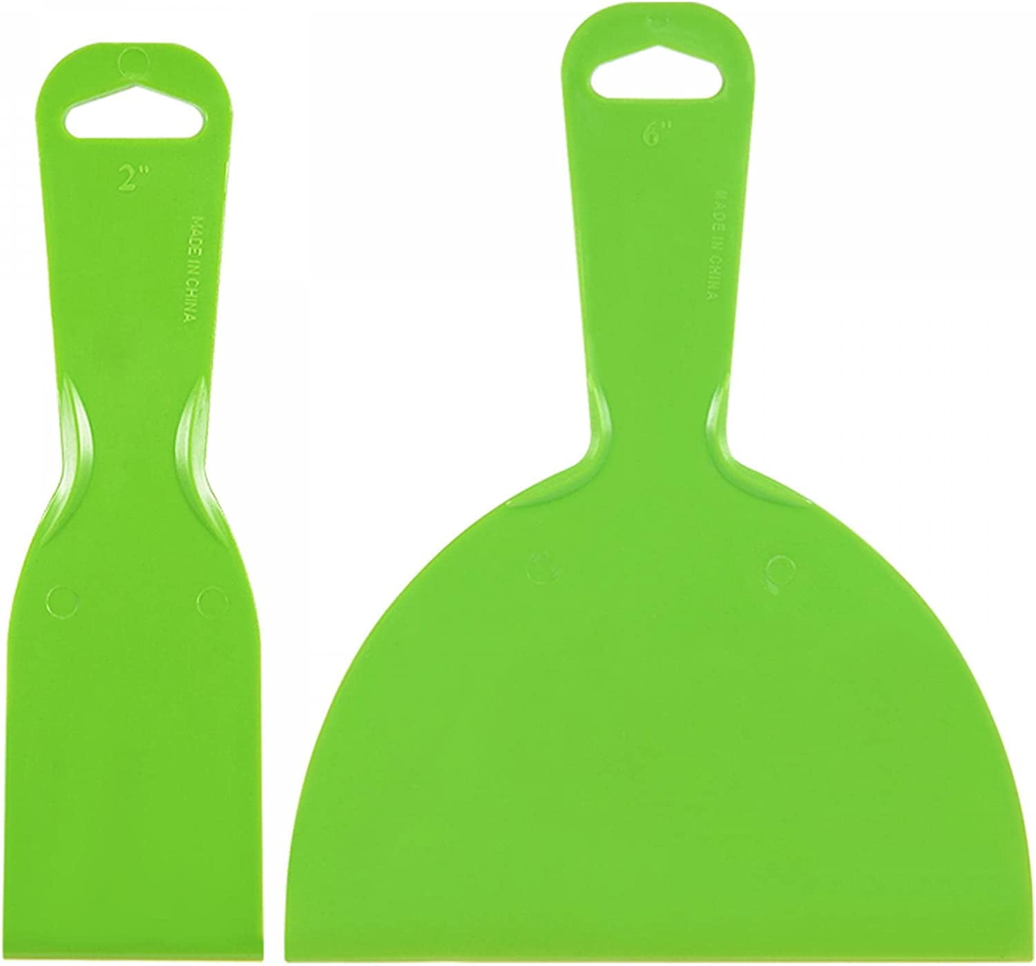 Putty Scraper Set (2", 6") Flexible Plastic Putty Knives for Taping ...