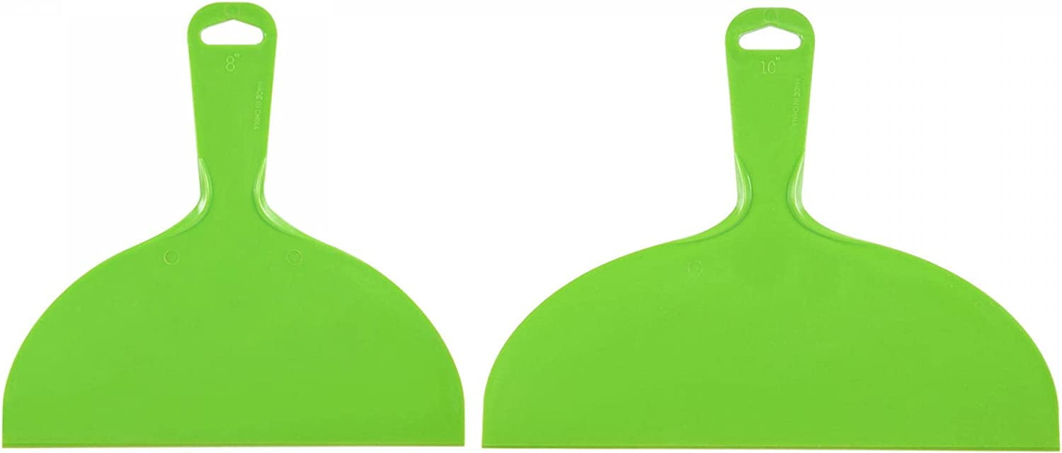 Putty Scraper Set (8", 10") Flexible Plastic Putty Knife for Taping ...