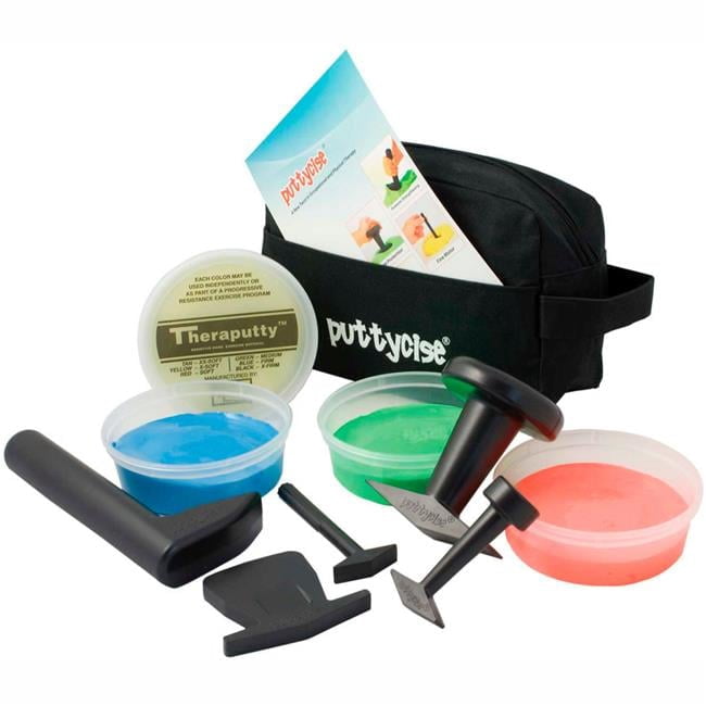 Puttycise Medium TheraPutty Set with 5 Tools, 4 x 1 lbs Putties ...